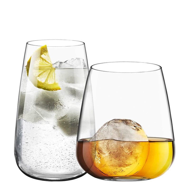 Talismano Drinkware Set - Beverage Glasses and Whisky DOF Glasses Set 8 ...